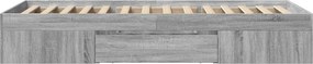 Rám postele šedý sonoma 75 x 190 cm kompozitní dřevo 3295532