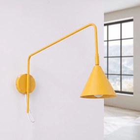 Sollux Lighting Nástěnné svítidlo NOX 1 žluté s vypínačem