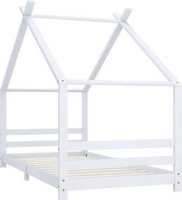Rám dětské postele bílý masivní borové dřevo 90 x 200 cm 289612