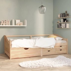 3místná válenda se zásuvkami masivní borovice 90 x 200 cm 322169