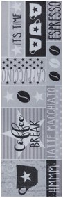 Hanse Home, Běhoun Cook & Clean 105723 Grey Black White, 50x150, šedá, kuchyně