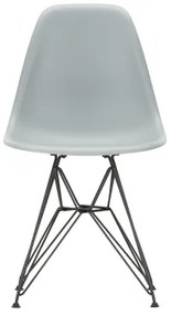 Eames Plastic Chair DSR černě lakovaná šedá černé na tvrdou podlahu Vitra
