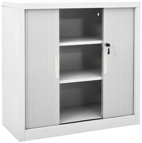 vidaXL Skříň s posuvnými dveřmi šedá 90 x 40 x 90 cm ocel
