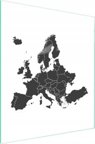 Skleněná Deska Na Krájení 45x52 Mapa Tvrzené Sklo