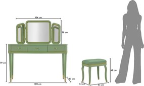 Toaletní stolek z borovicového dřeva 37x120 cm Camille – Mauro Ferretti