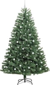 Umělý Skládací Vánoční Strom Zelená 240 cm PVC a kov 3395508