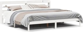 Postel bez matrace bílá 200 x 200 cm masivní borovice 3306550