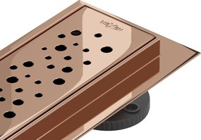Mexen Flat 360° M12 sprchový žlab 60 cm, růžové zlato, 1621060-40