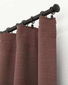 Hotový závěs BASIC s řasící páskou 140x280cm tlumený švestkový šenil