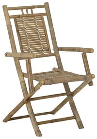 Bambusová zahradní židle sole přírodní MUZZA