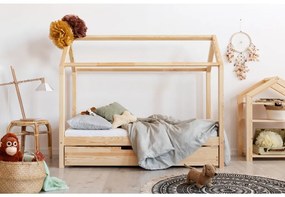 Adeko Dětská postel domeček Mila M 160x70 Velikost postele: 160x70 cm Barva: dekor přírodní dřevo přírodní