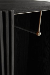 Černá předsíňová sestava v dekoru jasanu 110x120x40 cm Sion – Jotex