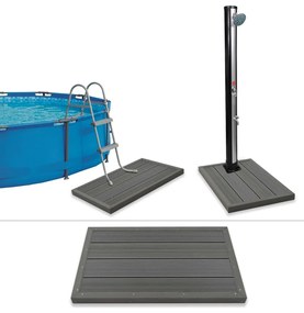 vidaXL Podlahový prvek pro solární sprchu a bazénové schůdky WPC