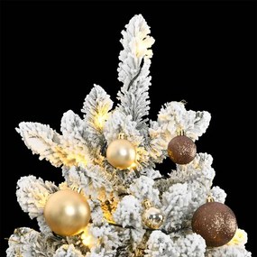 Umělý sklápěcí vánoční stromek s 300 LED a koulemi 180 cm 3210138