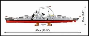 COBI 4860 Bitevní loď Bismarck / Stavebnice / 1:300 / 3204 kostek / od