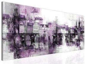 Obraz Staré Město pražské Purple Velikost (šířka x výška): 180x70 cm