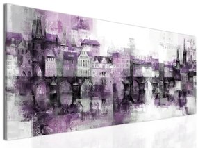 Obraz Staré Město pražské Purple Velikost (šířka x výška): 120x50 cm