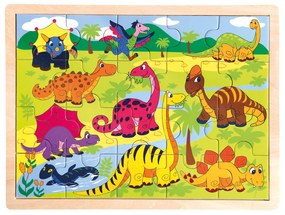 Bino Puzzle Dinosauři dřevěné 30cm