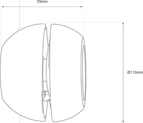 Nástěnné svítidlo Flare, 1x černé kovové stínítko, b