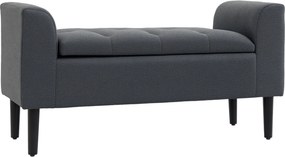 HOMCOM Lavice s úložným prostorem Čalouněná lavice Taburet Truhla do 130 kg, len-dotek tmavě šedá, 116 x 44 x 58 cm do předsíně a obývacího pokoje | …