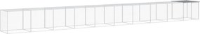 Klec pro kuřata se střechou světle šedá 1 003 x 98 x 90 cm ocel 3189048