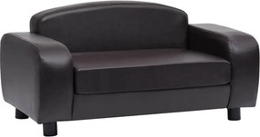 Pohovka pro psy hnědá 80 x 50 x 40 cm umělá kůže 170966