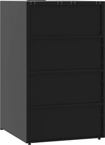 Box na 5 popelnic černý 345 x 79 x 117 cm ocel 3279980