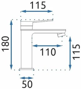 Umyvadlová baterie REA VIRAL nízká černá mat/zlato