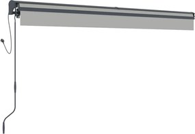 Elektrická markýza s LED osvětlením BestBerg BBSU-EL395LG / 395 x 300 cm / světle šedá