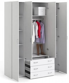 FALCO Čtyřdveřová šatní skříň Home 10 bílá