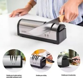 Lauben Knife Sharpener 4700SB stříbrná / Elektrický brousek / 18 W / 2