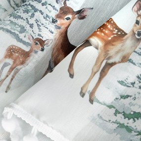 KRÁTKÁ VÁNOČNÍ ZÁCLONA NA PÁSCE XMAS18 150X40 CM VZOROVANÁ