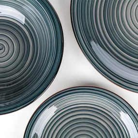 Keramická jídelní souprava SPIRAL BLUE 30 ks