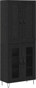 Vysoký bufet Černý dub 69,5 x 34 x 180 cm Kompozitní dřevo 3403170