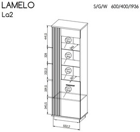 Obývací stěna LAMELO 2 Dolmar