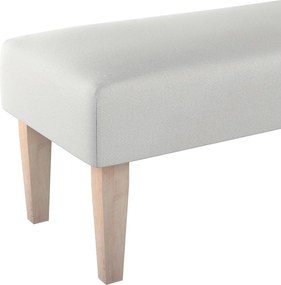 Dlouhá lavička 100x40cm barva šedá látka pletený vzor