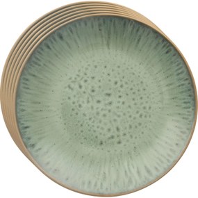 Orion Sada keramických dezertních talířů Glaze zelená 20,5 cm, 6 ks