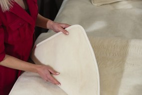 Wooline Vlněná deka krémová 140x200 cm, kašmír