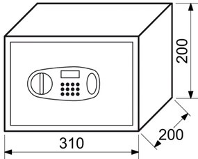 Richter Czech Ocelový sejf s elektronickým zámkem a LCD displejem RS.20.LCD