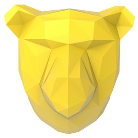 POLLY – Geometrický háček – Medvěd Barva: Žlutá, Typ: se samolepkou 3M, Varianta: Kompletní produkt