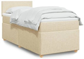 Box spring postel s matrací krémová 90x200 cm textil 3288861