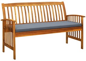 312135 vidaXL Zahradní lavice s poduškou 147 cm masivní akáciové dřevo