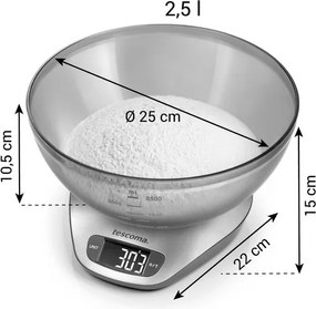 TESCOMA Digitální kuchyňská váha s mísou GrandCHEF 5,0 kg