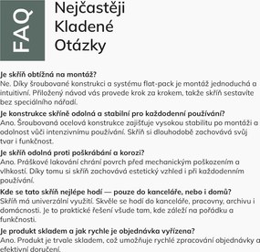 Kancelářská skříň na dokumenty bílá / ořech: Eco Design JAN 900 x 1850 x 400 mm