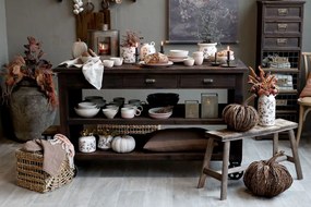 Hnědá proutěná dekorace dýně Pumpkin XL - Ø 33*35 cm