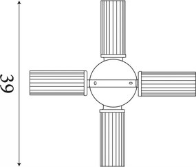 Searchlight 29984SB Stropní svítidlo IMPERIAL zlaté IP44