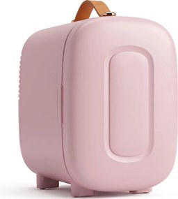 HOMCOM Mini lednička, lednička Beauty Fridge, objem 4 L, 20,3 x 26,3 x 28 cm, růžová