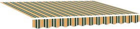 Stahovací markýza Zelená a žlutá 300 x 250 x 165 cm 3330167