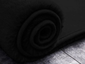 TZ Černý obdélníkový koberec Rabbit Rozměr: 60x120 cm