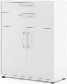 Skříň Modulo 89 x 40 x 113 cm, zásuvky a dveře, bílá